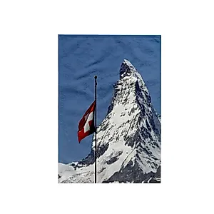 3D Rose Switzerland-Matterhorn-Mountain-Swiss Flag-Eu29 Rer0035-Ric Ergenbright Hand/Sports Towel, 15 x 22, White