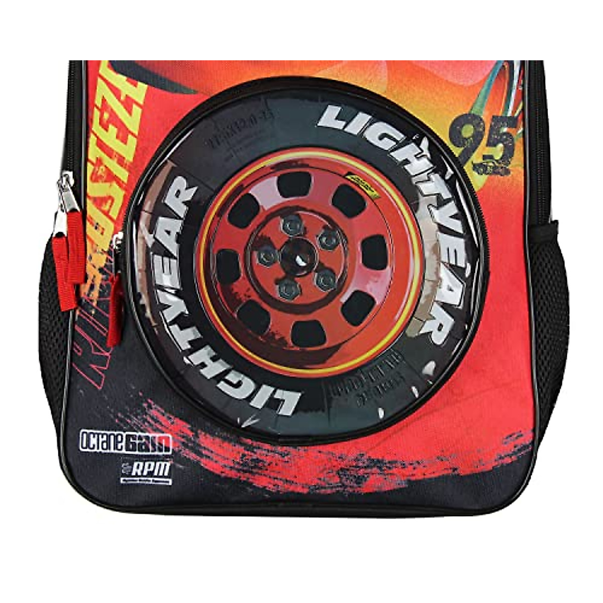 Disney Cars Lightning McQueen Backpack 3D Tire Pocket Travel School Backpack