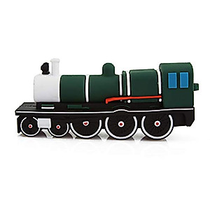 CHUYI Rubber Train Shape 128GB USB 2.0 Flash Drive Cartoon Pen Drive Memory Stick Cute Thumb Drive Jump Drive Gift (Green)