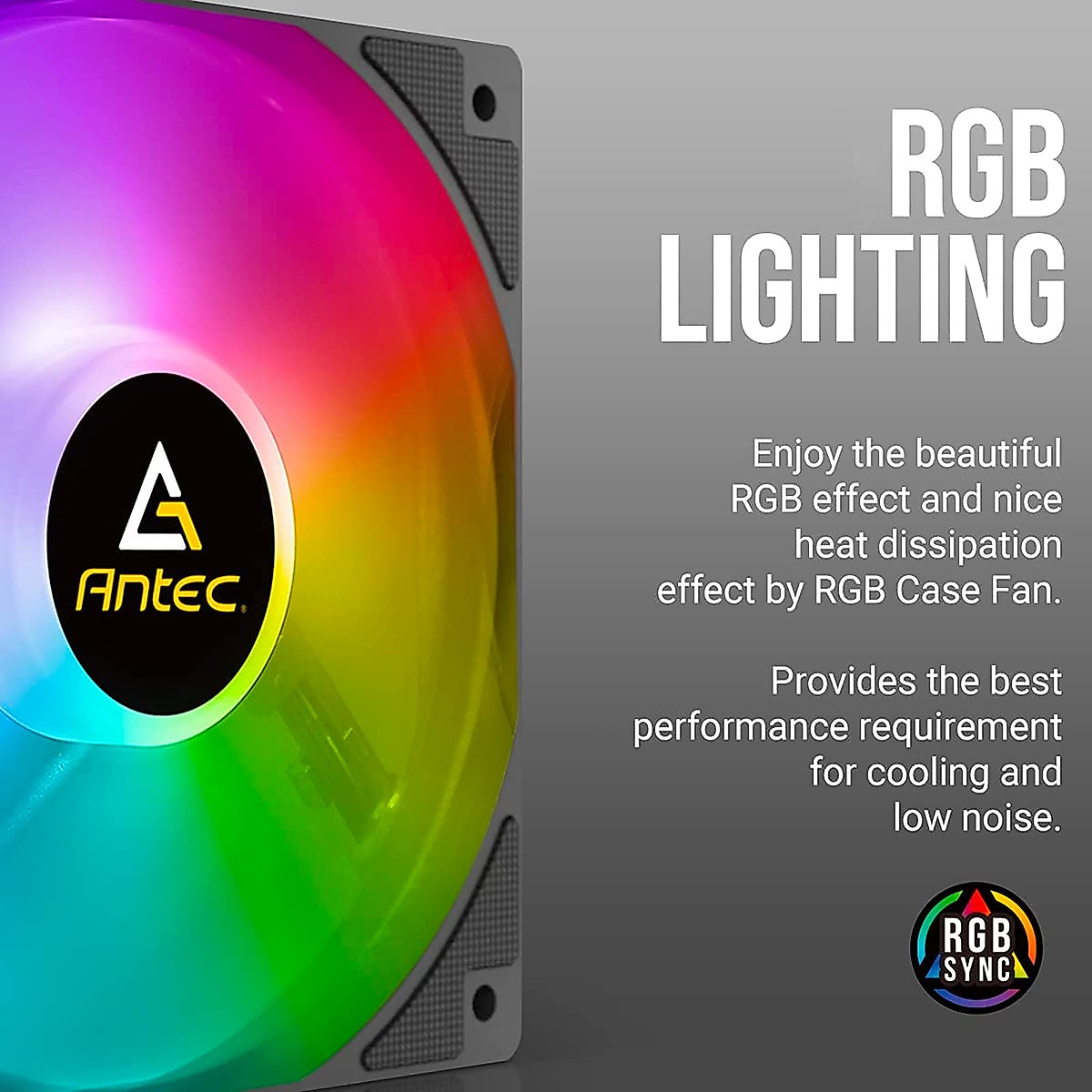 Antec RGB Fans, PWM 120mm Case Fan, PC Fan, 60.4CFM Extreme Airflow, 4 Pin RGB Connector, P12 Series 3 Packs