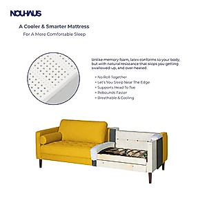 Nouhaus Module, Sleeper Sofa Bed Couch. 7ft Luxury Convertible Sofa Futon Bed with No Roll Together Latex. Pull Out Couch Bed for Bedroom Couch, Small Apartment Furniture Sofas or RV Couch