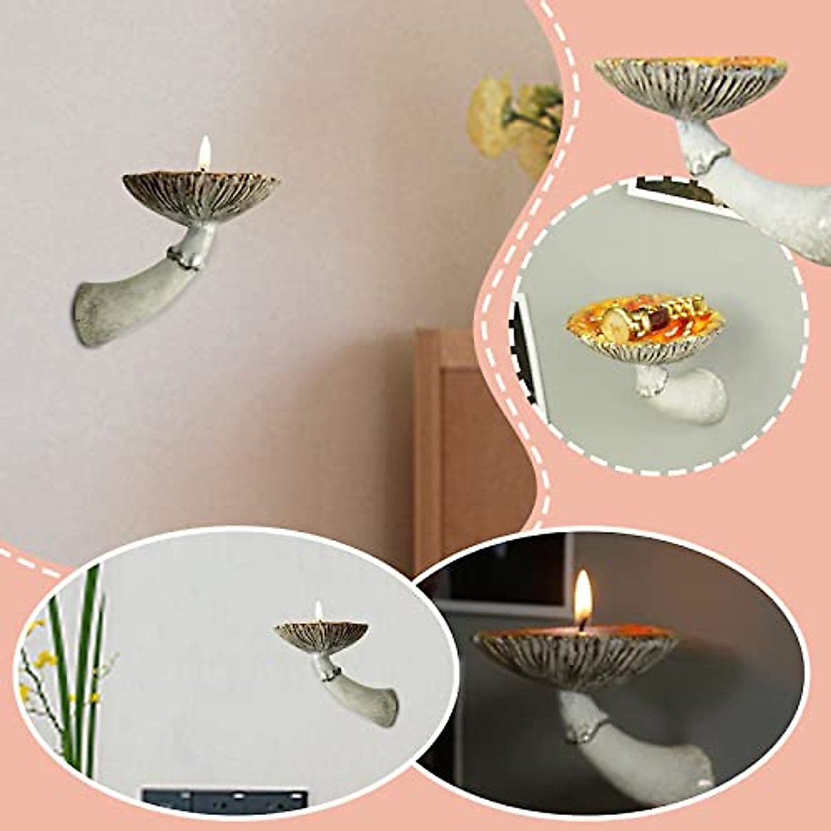 Aozhen Floating Floating Whimsical Mushrooms Living Wall For Bedroom Shelves Hanging Resin Crafts Mounted Shelf Shelf Decoration Wall Room More And Bathroom Simple Human Drying Rack