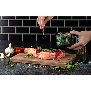 KooK Glass Salt Cellar, with Lid, Embossed Pressed Glass, Clear Storage Container, for Coffee, Sugar, Spices and Candies, 10 oz (Emerald Green)