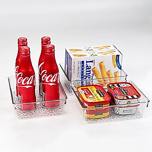 fontal Refrigerator Organizer and Storage Bins -3pcs Clear Plastic Bins For Fridge, Freezer, Kitchen Cabinet, Pantry Organization, BPA Free Fridge Organizer