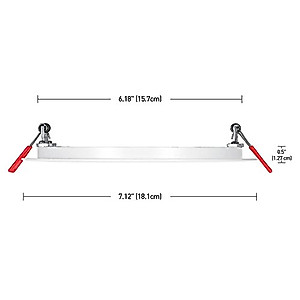 Globe Electric 91126 6" Ultra Slim LED Integrated Recessed Lighting Kit 4-Pack, 12 Watts, Energy Star, IC Rated, Dimmable, Wet Rated, White, 6.31" Hole Size, LED Recessed Lighting, Bathroom Lights