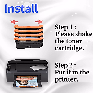 for HP CE340A-343A Toner Cartridge Compatible for Laserjet Enterprise 700 Color M775dn/M775f/M775z/M775z+ Printer 1 Yellow