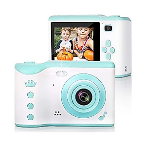GIENEX Kids Selfie Camera, Christmas Birthday Gifts for Boys Age 3-9, HD Digital Video Cameras for Toddler, Portable Toy for 3 4 5 6 7 8 Year Old Boy with 32GB SD Card (Color : Blue)