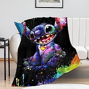 Throw Blanket Ultra-Soft Comfortable Blankets Flannel Fits Couch Sofa Office Suitable for All Season 50"x40"