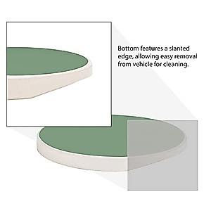 Solid Cool Sage Green 2.75 x 2.75 Absorbent Ceramic Car Coasters Pack of 2