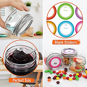 AuroTrends 4 oz Mason Jars with Lids 24Pack, Small Mason Jars 4 oz- Small Glass Jars with Lids 4 oz for Canning and Salad Dressing Container to Go (4fl.oz/Set of 24)