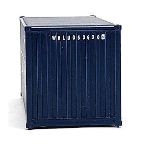 Walthers SceneMaster HO Scale Model of Wan Hai (Blue, White, red A Lettering) 20' Corrugated Container,949-8066