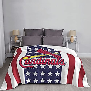 Team Promark St. Louis Cardinals Blanket Super Soft Throw Blanket Cozy Warm Fluffy Blankets Fits Sofa Chairs Bed All Seasons 50x40
