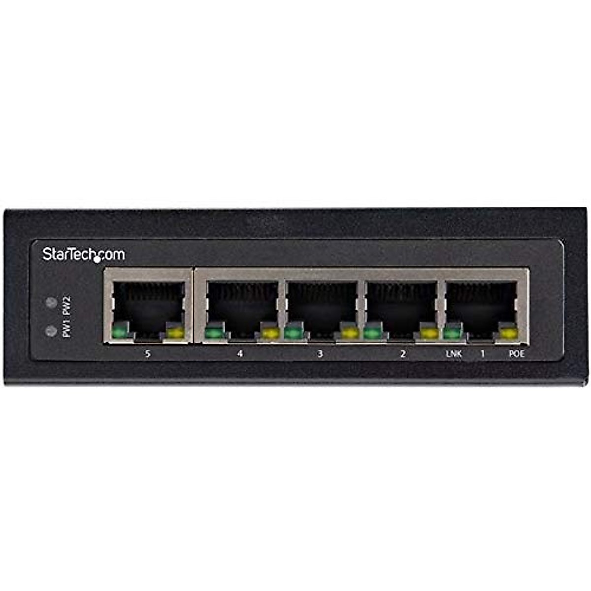 StarTech.com Industrial 5 Port Gigabit PoE Switch - 30W - Power Over Ethernet Switch - Hardened GbE PoE+ Unmanaged Switch - Rugged High Power Gigabit Network Switch IP-30/-40 C to 75 C, TAA