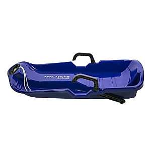 Avalanche Brands | Downhill Kids Snow Sled with Brakes | Blue | Safe for All Ages