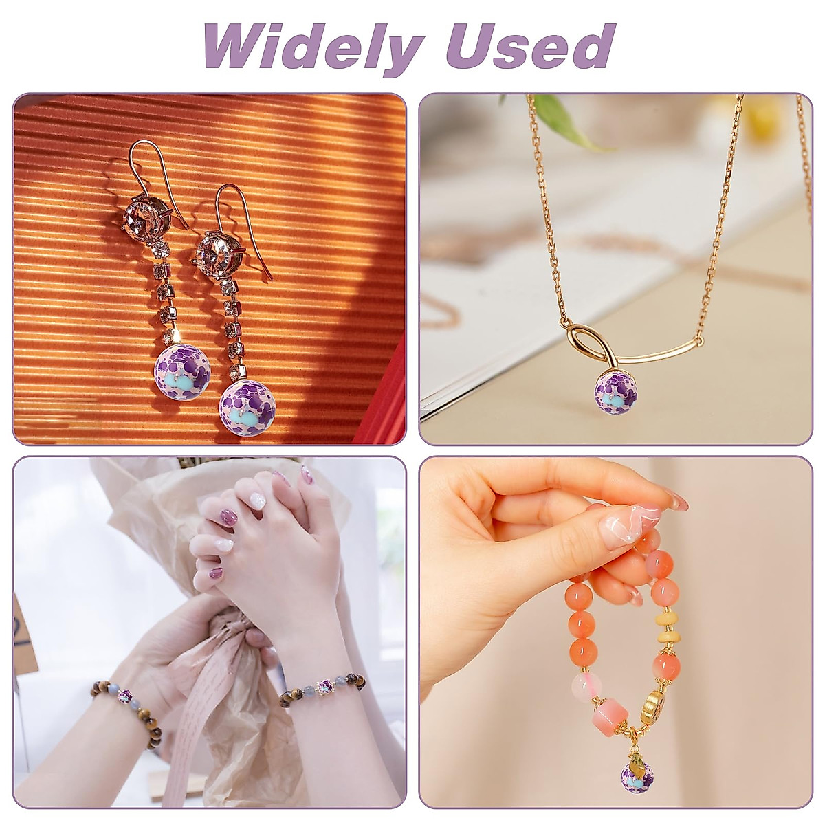 47 Pcs Sea Sediment Imperial Jasper Beads Purple-Blue Jasper Beads 8mm Galaxy Sea Imperial Jasper Gemstone Beads Colorful Round Stone Beads for Jewelry DIY Making