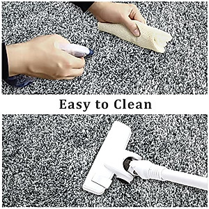 WESTLOOM Shag Collection 8' x 10' Indoor Modern Plush Area Rug Non-Shedding Non-Slip Large Area Rug Living Room Bedroom Thick Area Rug, Grey