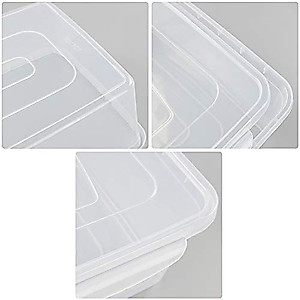 Easymanie Plastic Latching Box, Multi-Purpose 16 Quart Clear Storage Bin, 2 Packs
