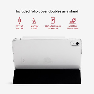 ZAGG Gear4 Crystal Palace Case for Apple iPad 11" (A16)/ 10.9 inch 10th Generation - Crystal Clear - Impact Shockproof D3O Material - 6.5ft Drop Protection