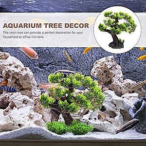 HANABASS Aquarium Tree Water Plants Tree Artificial Plant Tree Fish Tank Landscape Tree Fish Tank Aquarium Fish Hides Tree Bonsai Decorations ( Green )