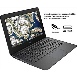 HP - 11.6" Chromebook - Intel Celeron - 4GB Memory - 32GB eMMC Flash Memory - Ash Gray
