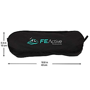 FE Active Folding Camping Chair - Extra Long Portable Compact Folding Beach Chair w/Headrest for More Comfort. Full Aluminum Joints for Hiking, Outdoors, Backpacking, Travel | Designed in California