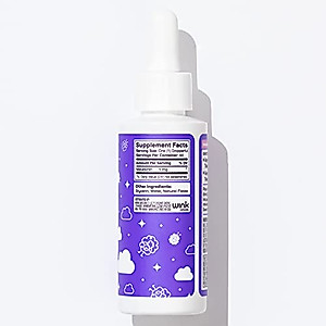 Wink Well Kids Liquid Melatonin Drops, Natural Baby Melatonin Sleep Drops for Infants with 1mg Per Serving of Liquid Melatonin for Kids (1 Pack)