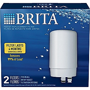 Brita On Tap Water Filtration System Replacement Filters For Faucets - white - 2 Count