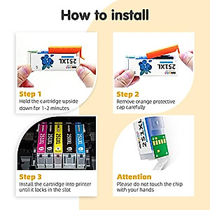 INKFUN Canon 250 XL 251 XL 250XL Compatible Ink Cartridges Replacement for PGI-250XL CLI-251XL with Canon PIXMA MX922 MG5420 MG5520 MG6320 Printer 15 Pack (3 Black,3 PGBK,3 Cyan, 3 Magenta,3 Yellow)