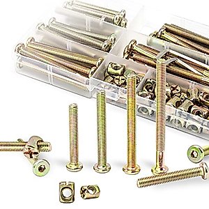 GDFYMI Crib Screws Replacement Set, Delta Crib Screws Hex Socket Cap Bolts Barrel Nut Baby Bed Hardware Replacement Kit Furniture Bolts (25-Set M6)