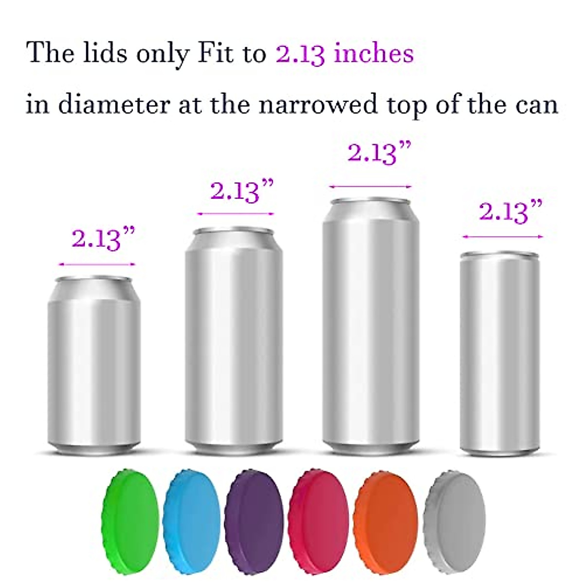 Soda or Beverage Can Lid, Cover or Protector, Fits Standard Soda/Beverage cans (2 Pack, Orange & Blue)