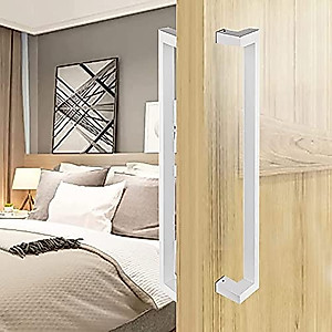 SUCHETA Modern Heavy Duty Stainless Steel Sliding Door Handle,Glass Door Handles,for Sliding Glass Shower/Barn Door/Interior Exterior Door,5 Colors (Color:E,Size:120mmx1175mm)