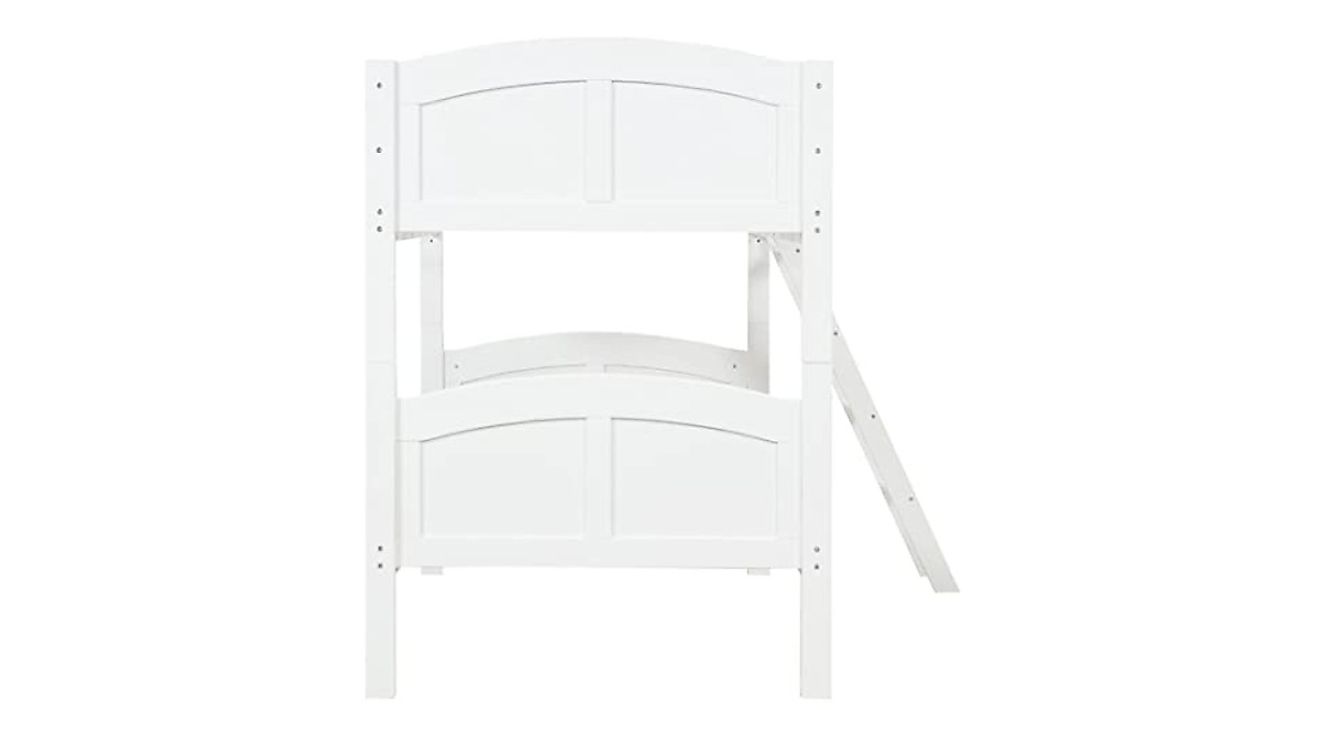 Angel Line Rowan White Twin Bunk Bed - Space-Saving Style