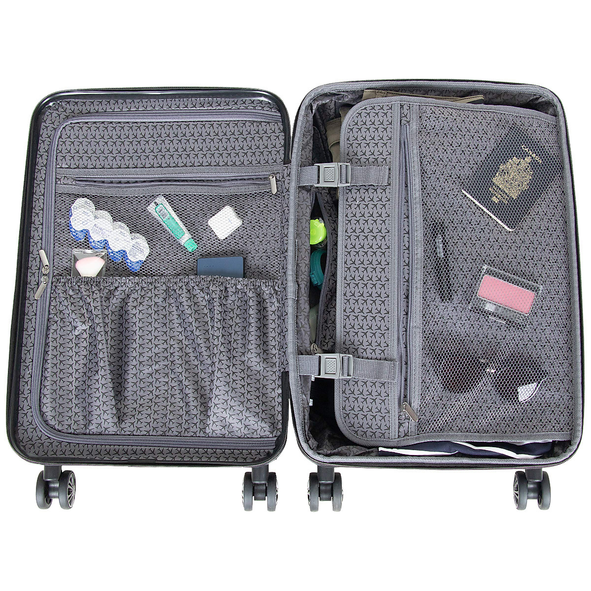 Kenneth Cole REACTION Women's Sophie Backpack Silky Nylon 15" Laptop & Tablet RFID Bookbag for School, Work, & Travel, Black with 20" Carry-On, One Size