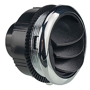 Garneck Round A/C Air Outlet Vent Electroplate Knob Type Universal for RV Bus Boat Yacht Electric Car Caravan 87mm/75mm 46mm