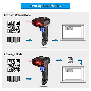 NetumScan Wireless 1D 2D Barcode Scanner w/ Stand | Screen Scan