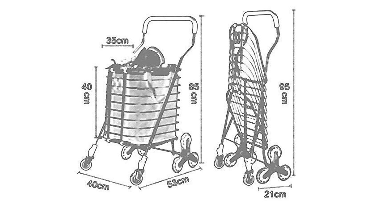 Lightweight 8-Wheel Shopping Trolley for Easy Transport