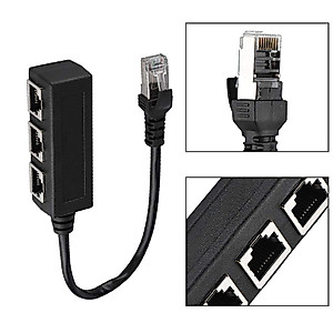 Network Splitter Adapter Network Adapter Ethernet Splitter, thernet Cable Adapter, for Router TV Box