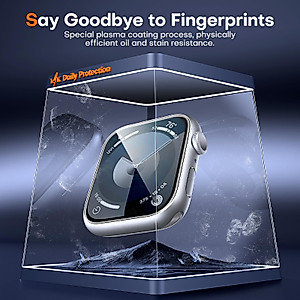 [8 pack] LϟK Designed for Apple Watch Series 9/8/7 Screen Protector 45mm- [Anti-Scratch+Self-Healing+Ultra-Thin+ 0 Bubble] HD TPU Flexible Film for iWatch S9 45mm 2023