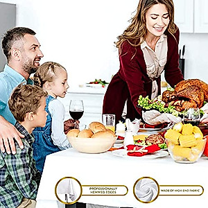 Classic White Tablecloth 90x132 - White Table Clothes for 6 Foot Rectangle Tables, Stain and Wrinkle Resistant Washable Fabric [2 Pack]