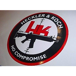 Montree Shop Heckler & KOCH Firearms NO Compromise 4" Decal Sticker HK Pistol Gun Rifle
