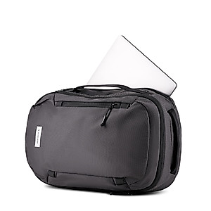 HEIMPLANET Original | Transit Line DAYPACK 24L | Waterproof backpack with laptop compartment and clamshell opening | DYECOSHELL material | Supports 1% for The Planet (Black)