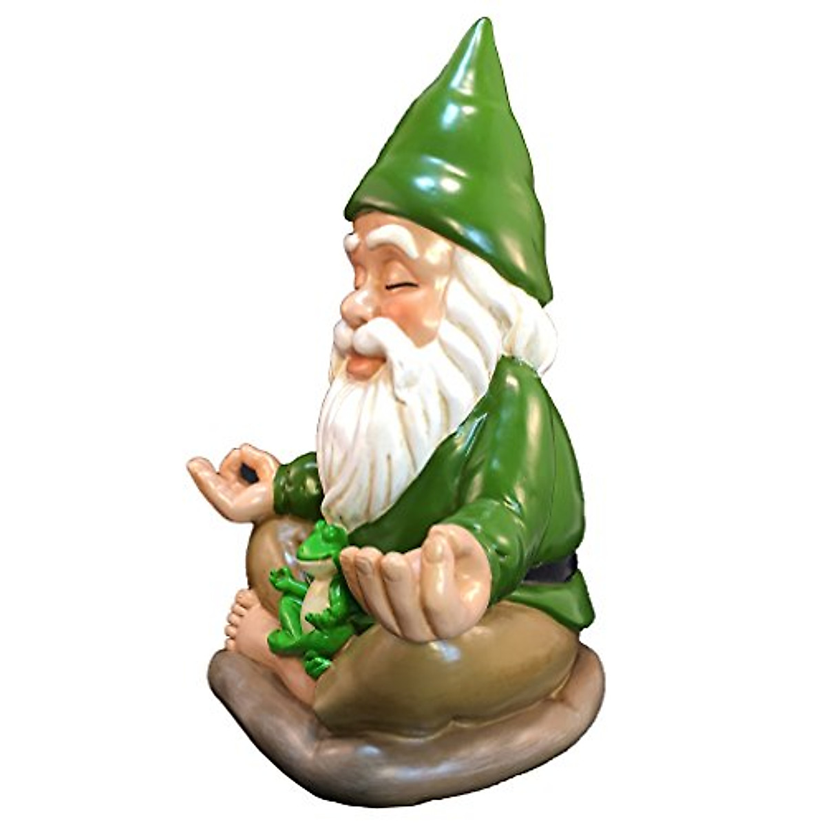 Zen Gnome – Tranquility and Peacefulness for Your Fairy Garden and Garden Gnomes by GlitZGlam. 9 Inches Tall Miniature Figurine