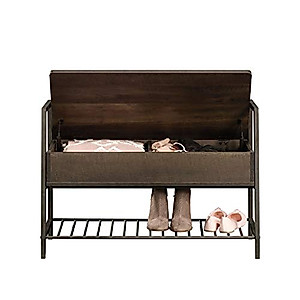 Sauder North Avenue Storage Bench, Smoked Oak finish