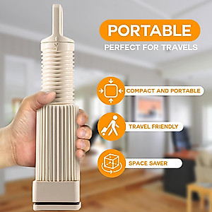 MOJOCO Portable Clothes Dryer Hanger - Adjustable Clothes Dryer Hanging Rod with Anti Slip -Easy to Install in Doors, Cabinet, Bedroom, Bathroom - Compact Dryer Hanger for Camping, Travel, RV