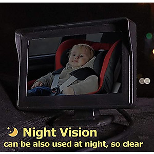 Itomoro Baby Car Mirror, View Infant in Rear Facing Seat with Wide Crystal Clear View,Camera Aimed at Baby-Easily to Observe The Baby's Every Move