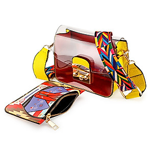 OCT17 Women Mini Clear Transparent Jelly Purse Plastic Cross fanny packs body Durable Summer Shoulder Bag