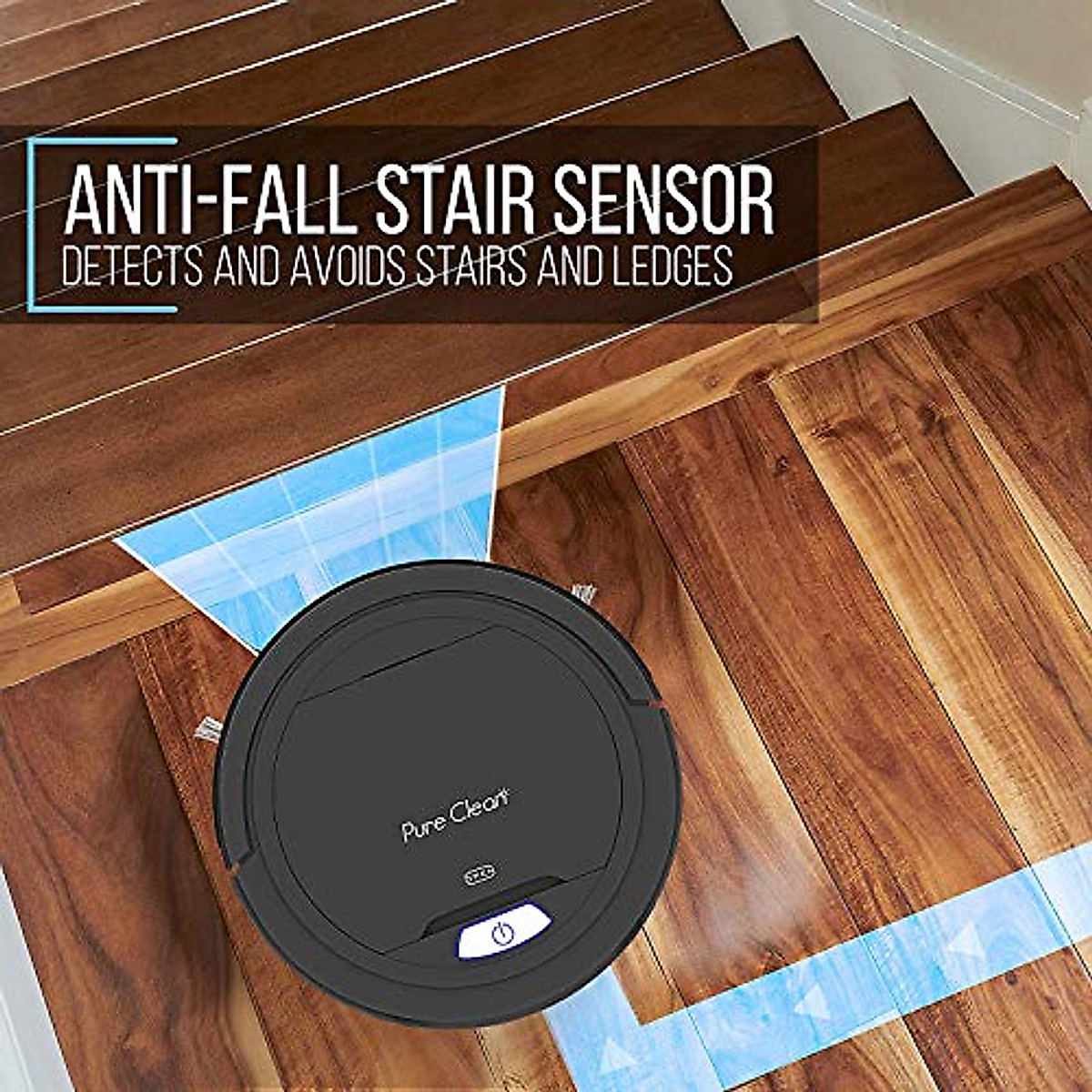 PUCRC26B.9 Automatic Robot Vacuum Cleaner - Robotic Auto Home Cleaning for Clean Carpet Hardwood Floor - Bot Self Detects Stairs - Air Filter Pet Hair Allergies Friendly - Pure Clean