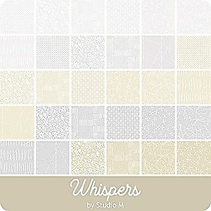 Whispers Charm Pack by Studio M; 42-5 Inch Precut Fabric Quilt Squares