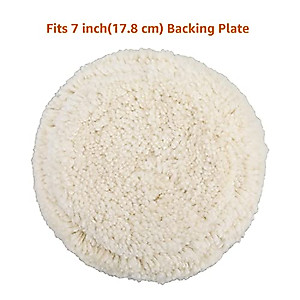 Amazon Basics Wool Buffing Pad for Compound Cutting and Polishing - 8-Inch, 3-Pack