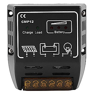 Junluck High Efficient 10A Solar Charge Controller, Solar Controller Battery Regulator, Durable Home Path for Garden Yard